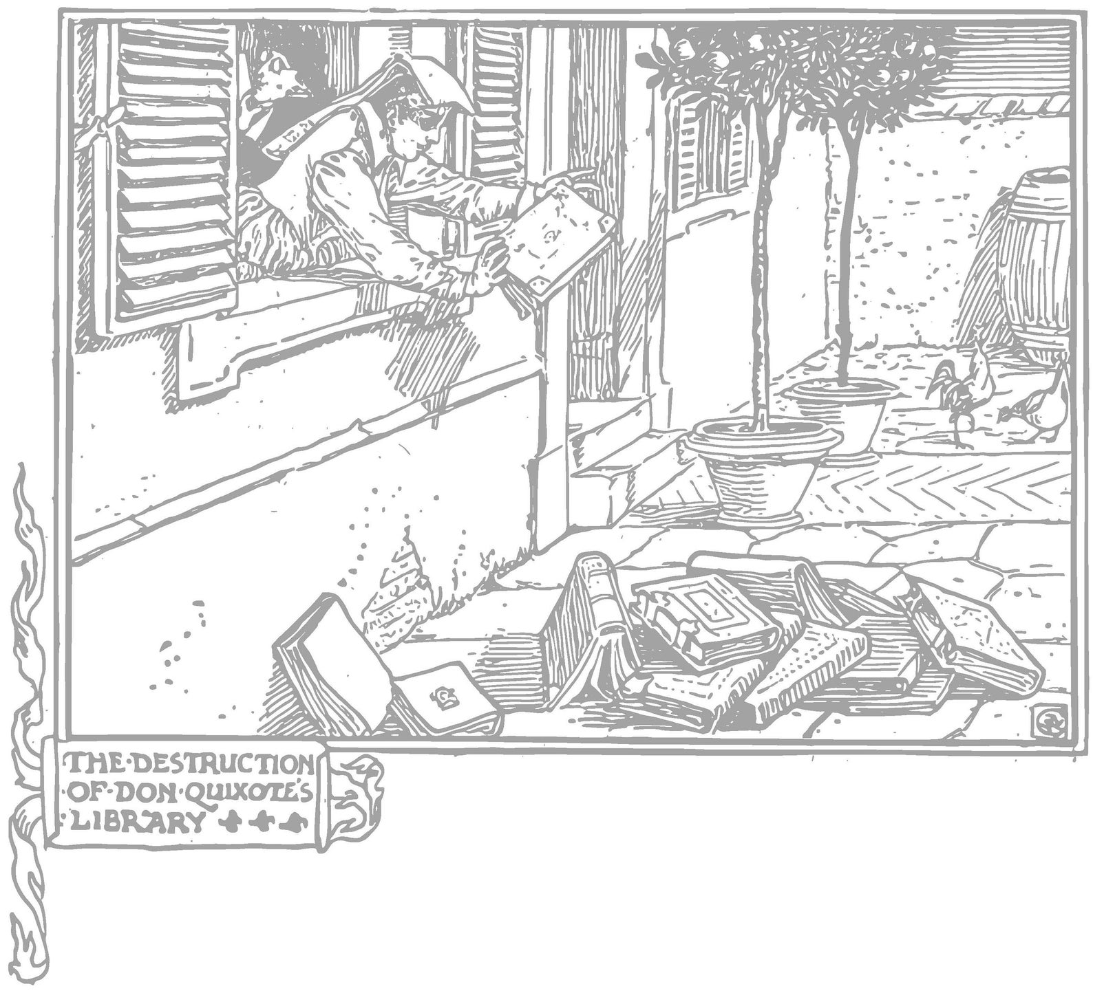 Don Quixote for Coloring Vintage Digital Bundle Download Hand Drawn ...