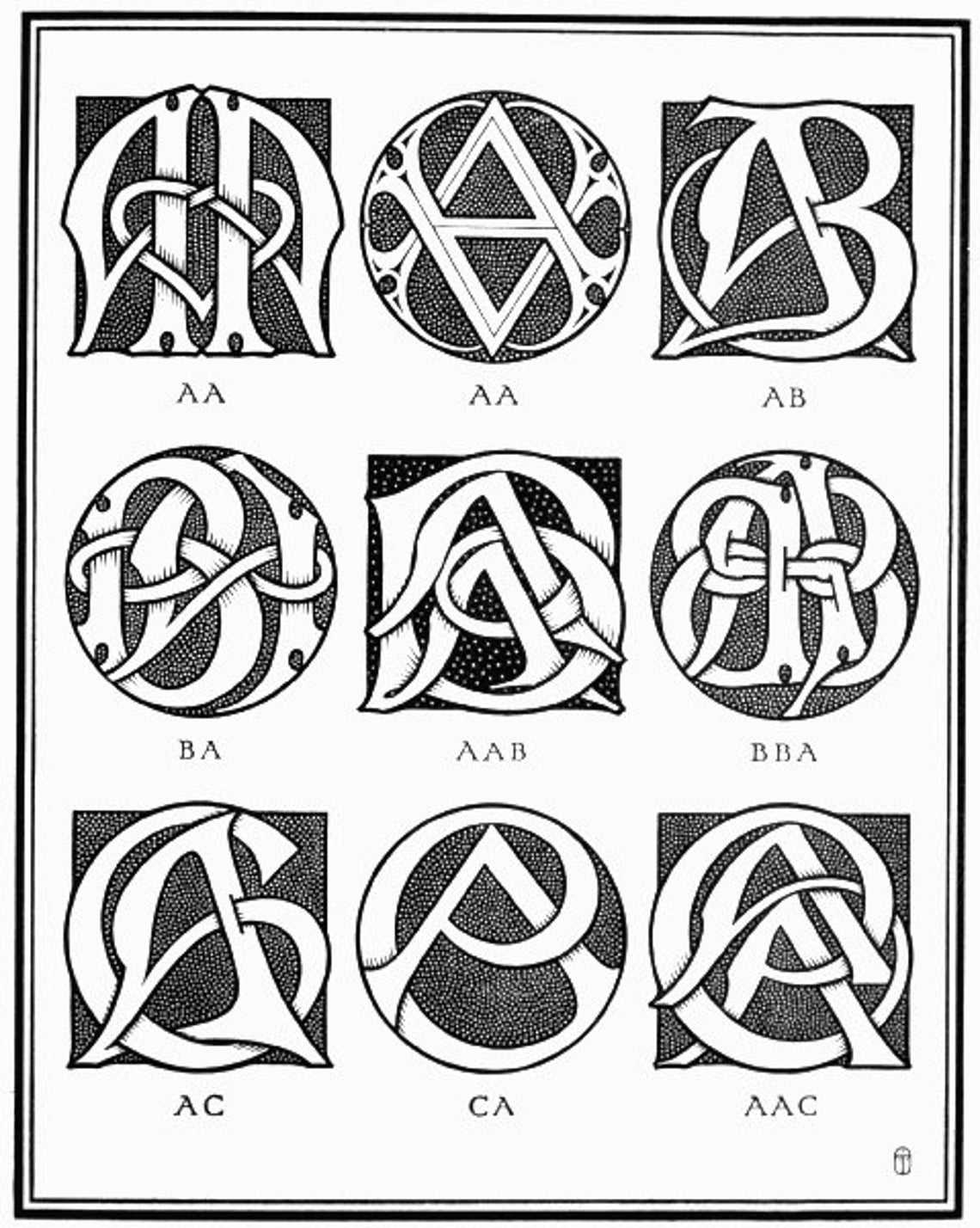 Writing and Lettering for Coloring Vintage Digital Download Hand Drawn ...