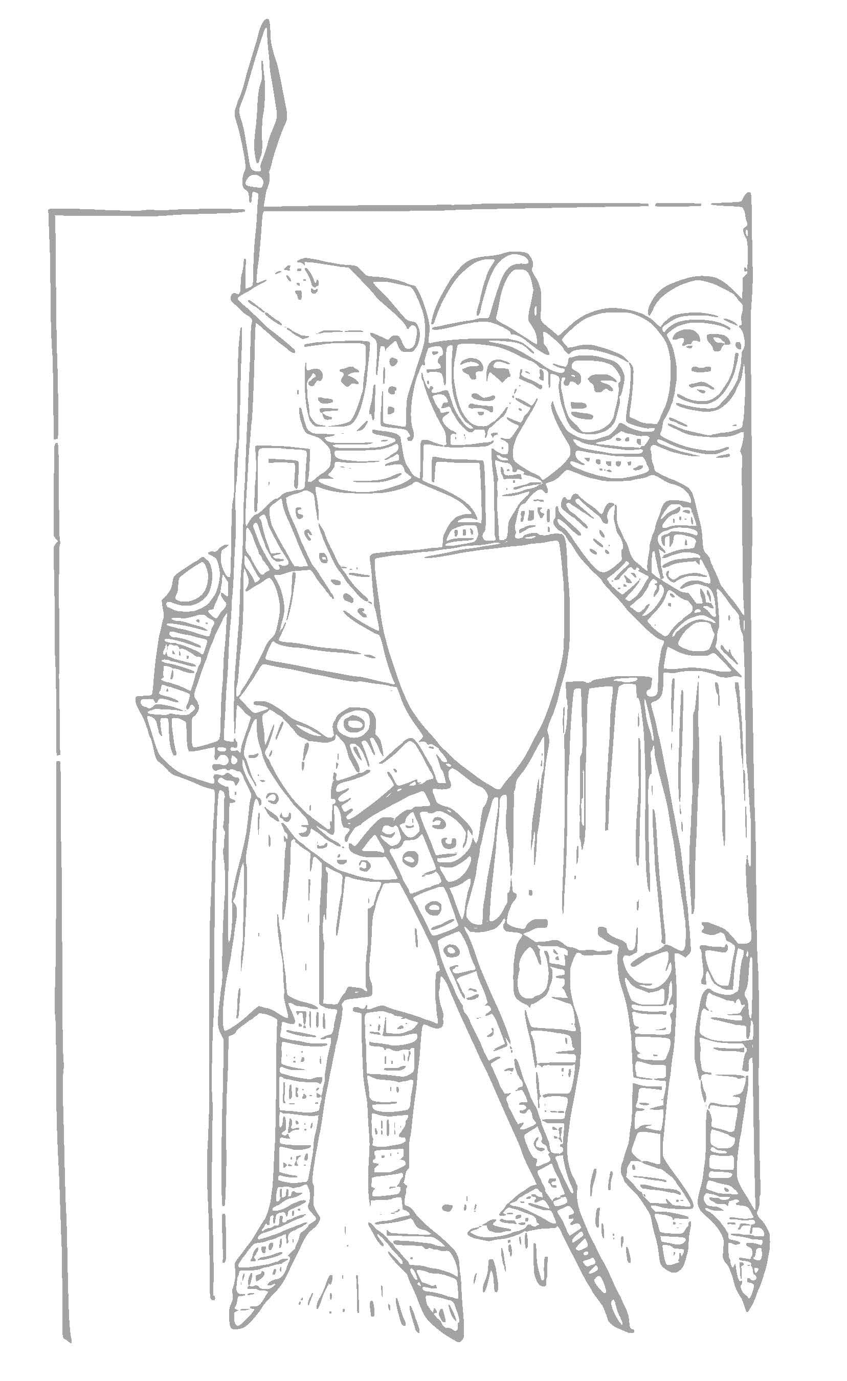 Epic Heraldry for Coloring Vintage Digital Bundle Download Hand Drawn ...