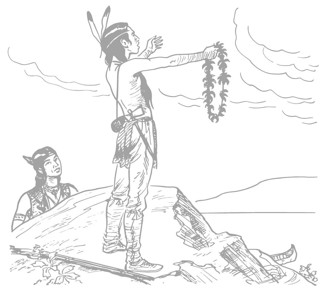 Native Indigenous Heritage for Coloring Vintage Print Your Own Hand ...