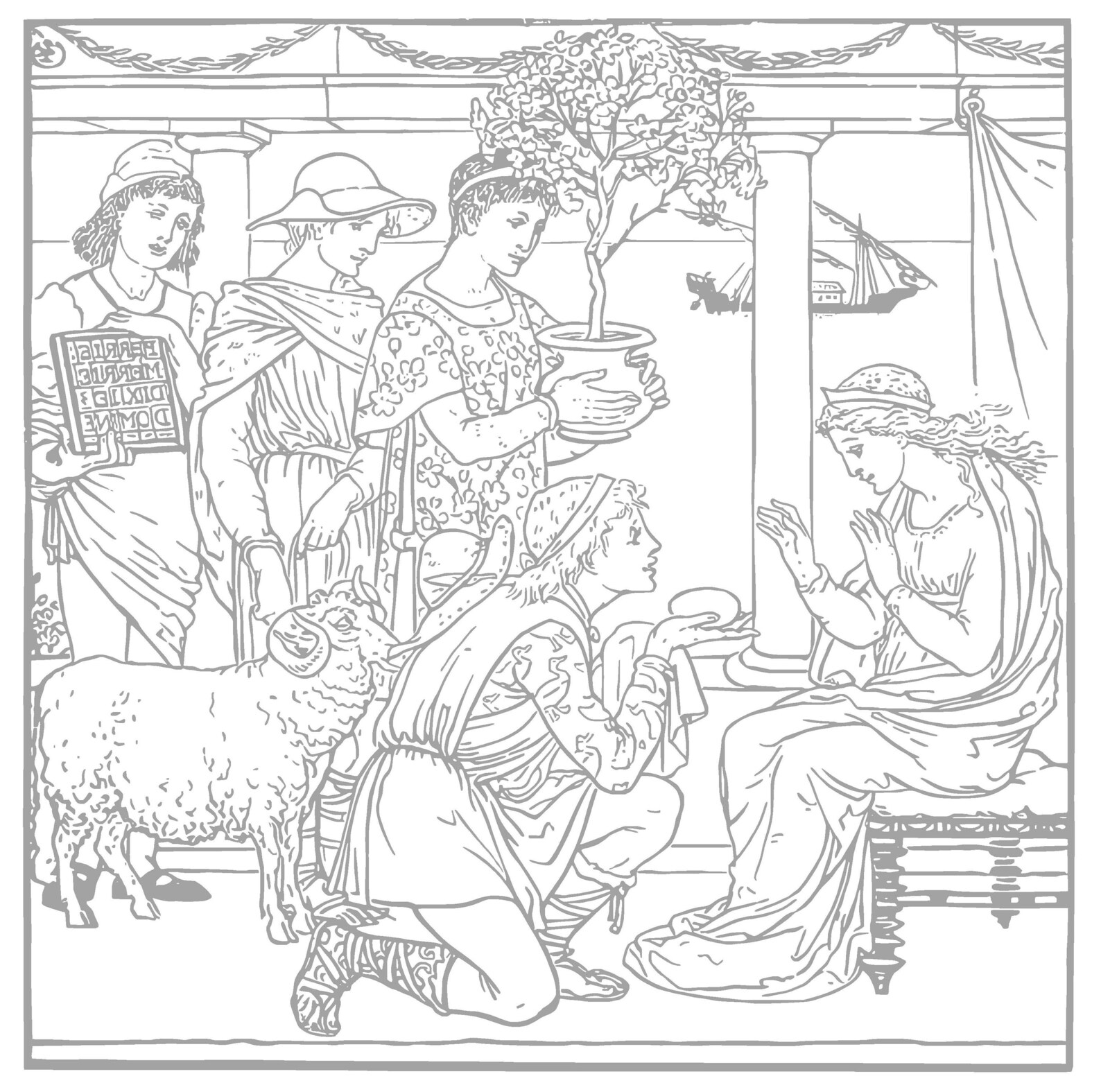 Classic Pictures for Coloring Vintage Digital Bundle Download Hand ...