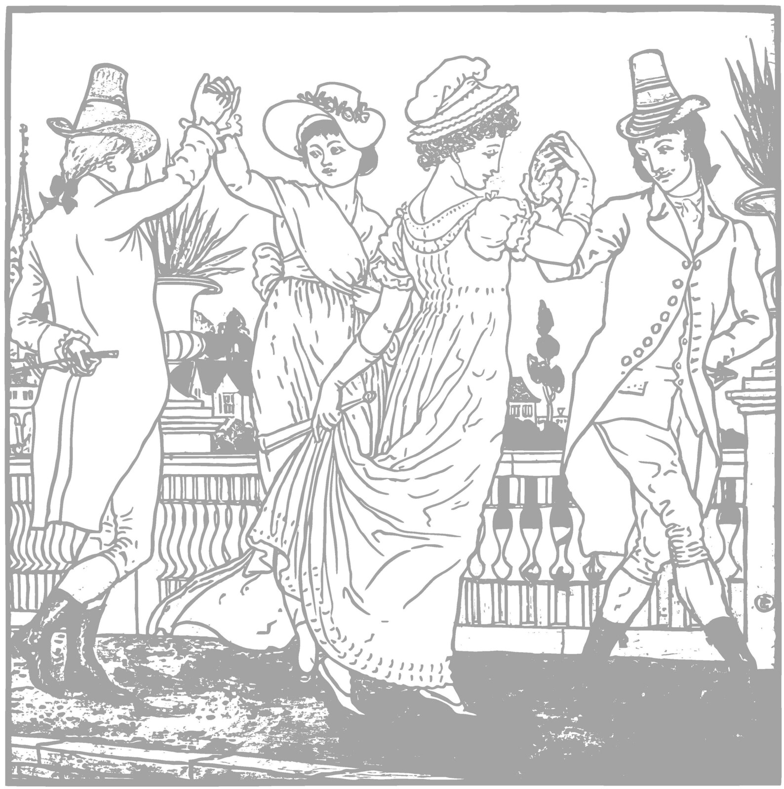 Classic Illustrations for Coloring Vintage Digital Download Hand Drawn ...