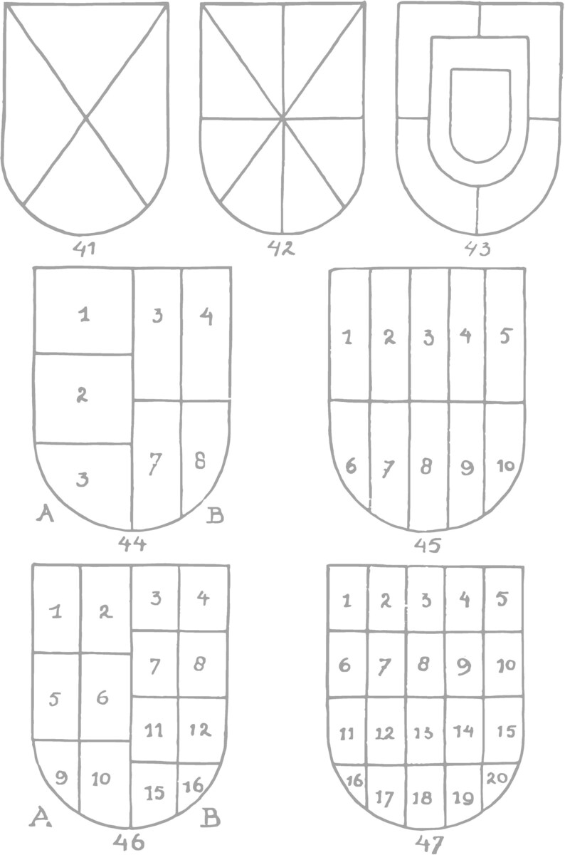 Heraldry Designs for Coloring Vintage Digital Bundle Download Hand ...