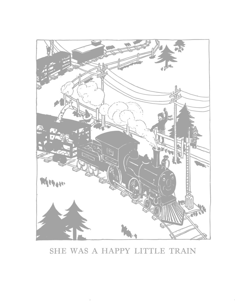 The Little Engine That Could Vintage Digital Bundle Download Hand Drawn ...