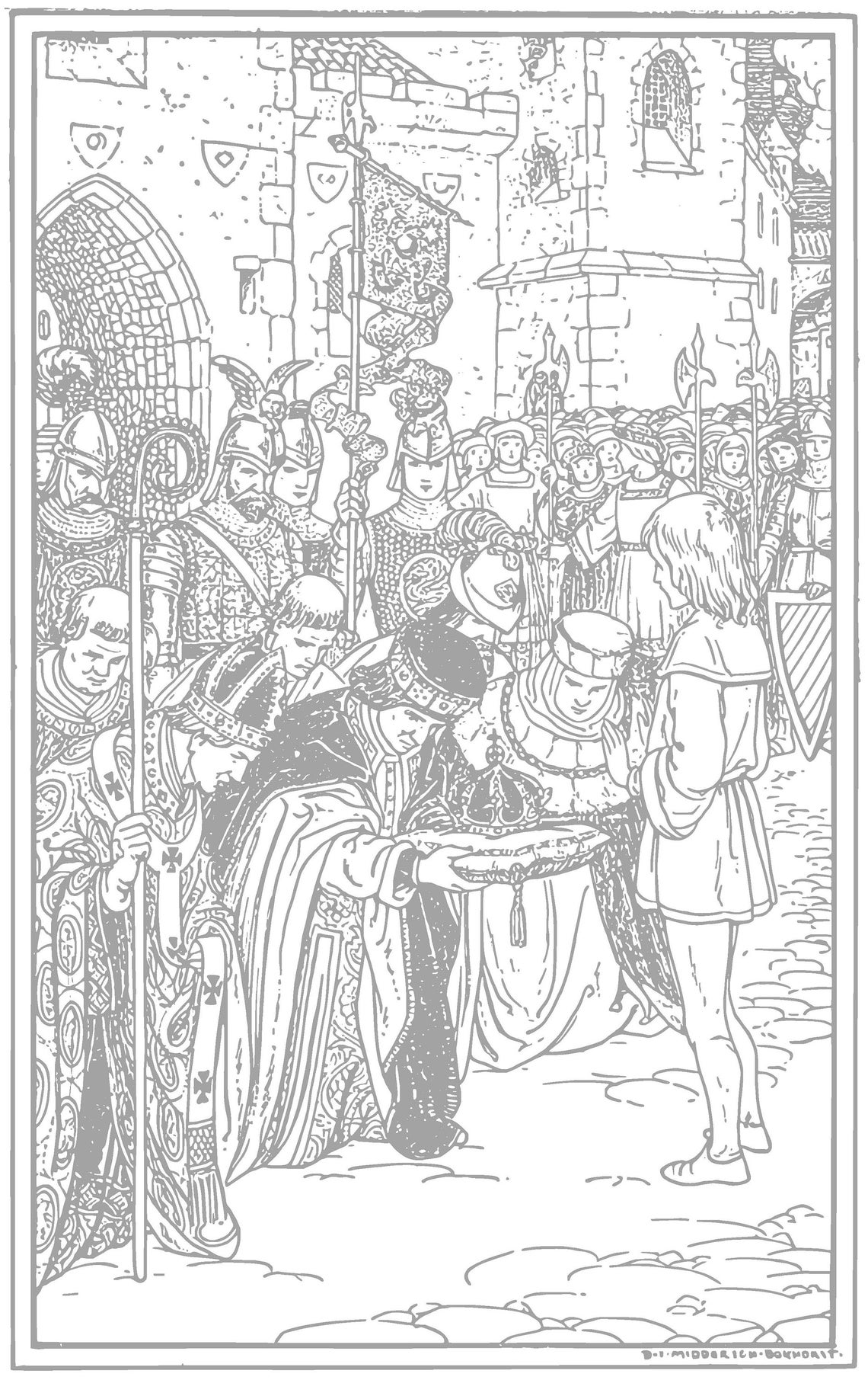 Vintage Pages for Coloring Classic Digital Bundle Download Hand Drawn ...