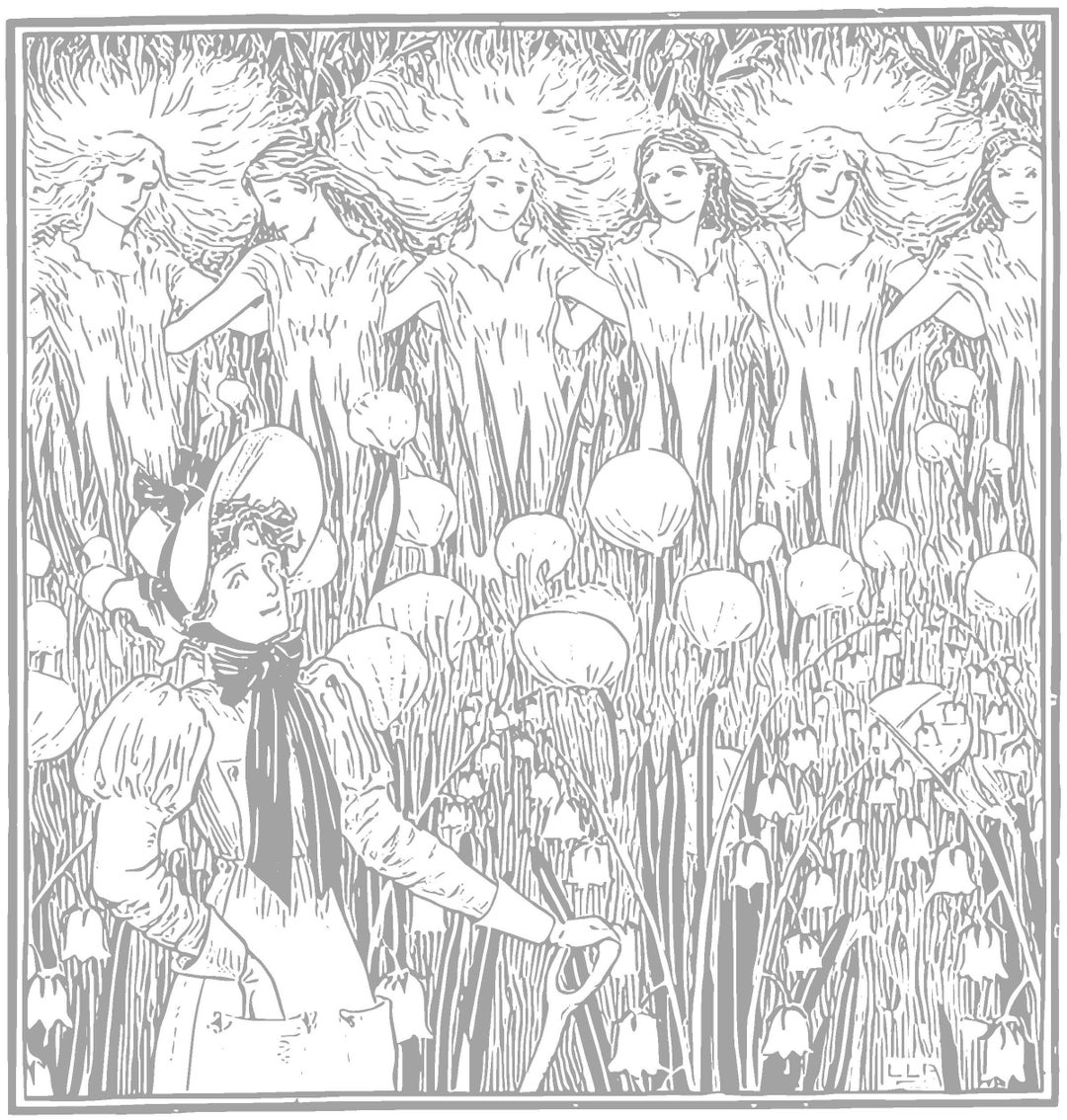 Lullaby for Coloring Vintage Digital Bundle Download Hand Drawn ...