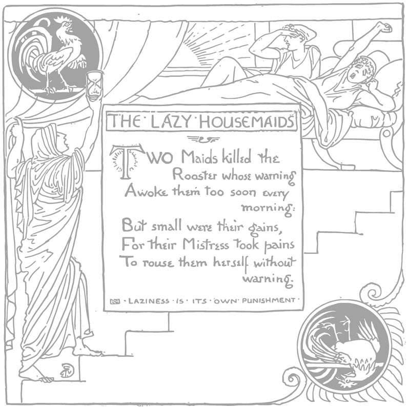 Story Pictures and Fables for Coloring Vintage Digital Bundle Download ...