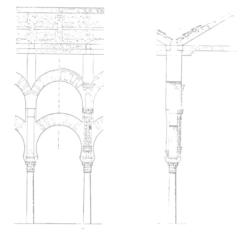 Roman Architecture for Coloring Vintage Digital Download Hand Drawn ...