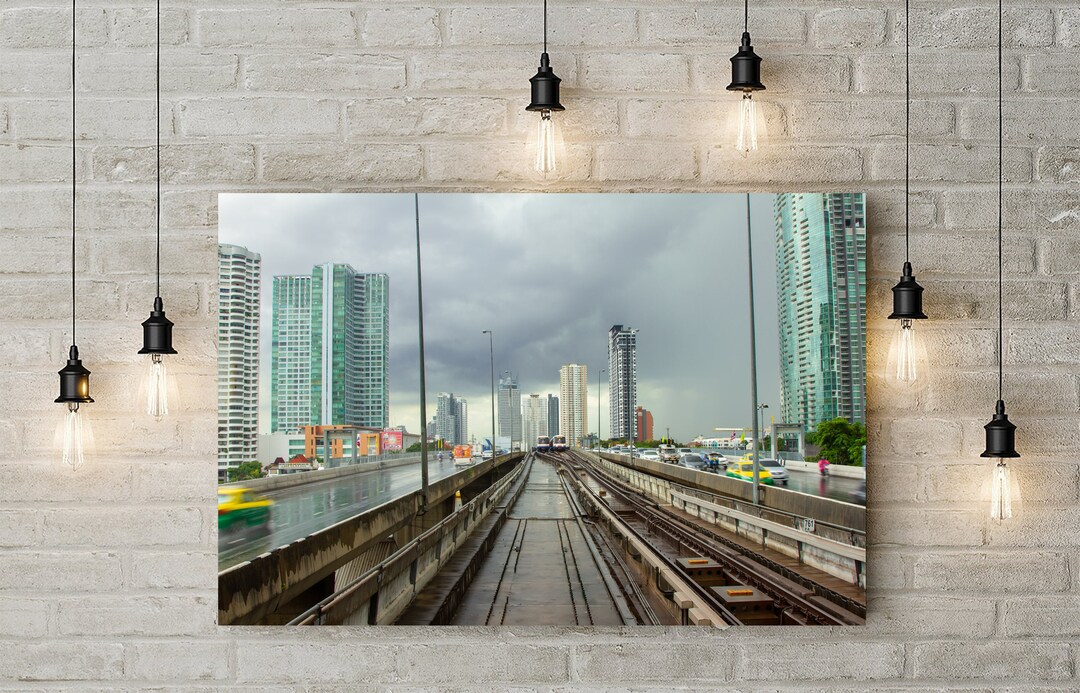 Bangkok Skytrain Canvas Gallery Wrap Photograph Picture Stretched ...