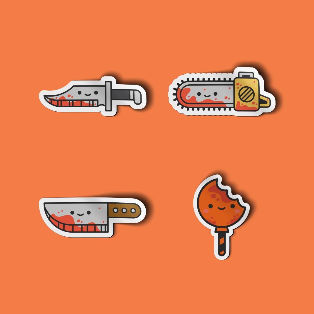 Little Weapons Stickers Laptop Sticker Spooky Cute Sticker Weapon ...
