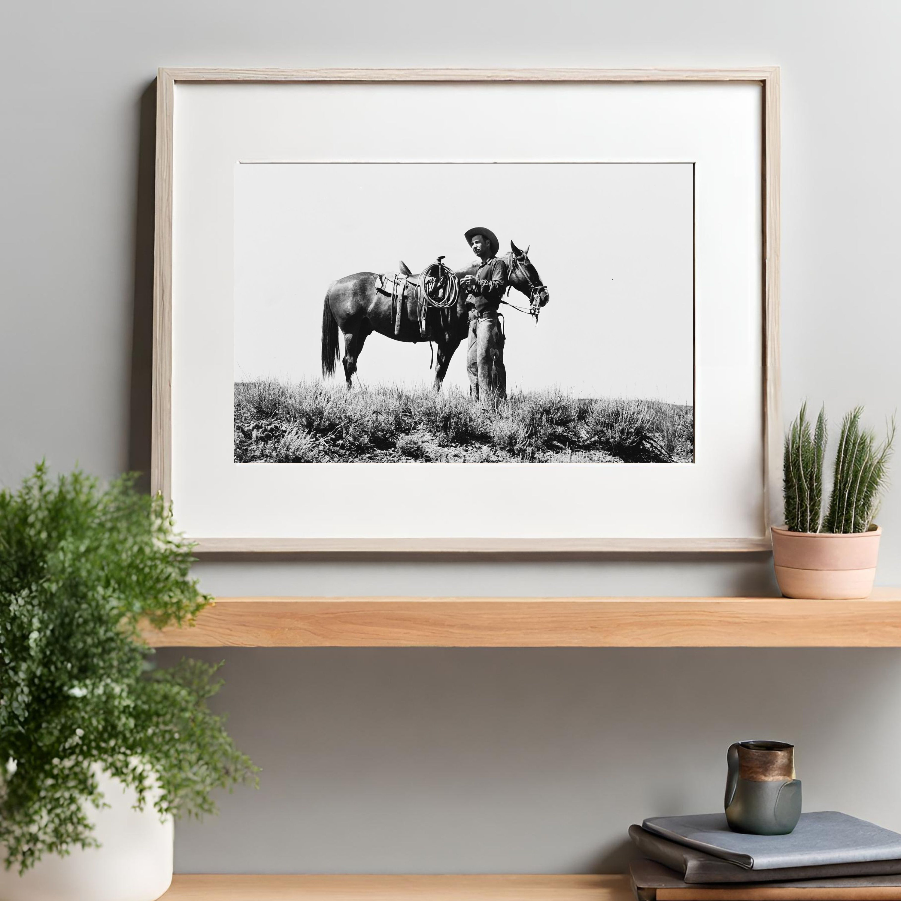 Black and White Western Art Print - Print of Vintage Photograph ...