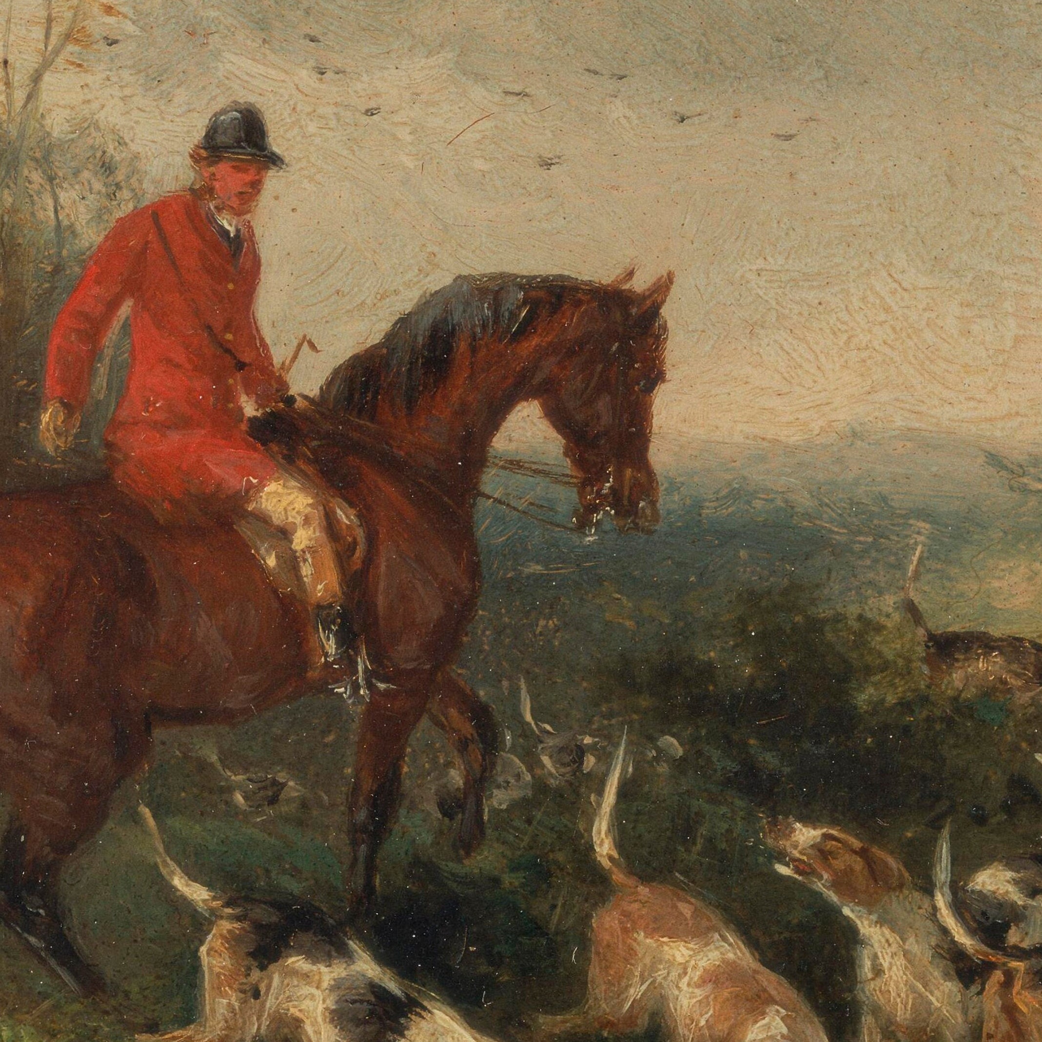 Vintage Fox Hunting Prints - Set of 4 - Wall Decor - Fine Art Paper ...