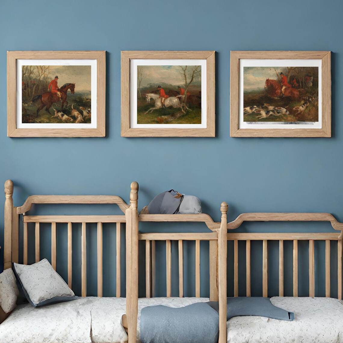 Vintage Fox Hunting Prints - Set of 4 - Wall Decor - Fine Art Paper ...