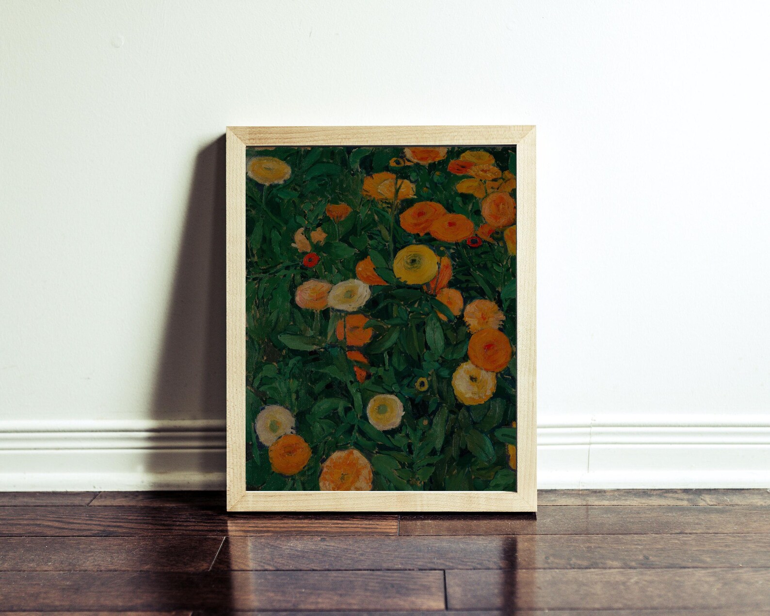 Vintage Abstract Marigold Artwork - Print of Vintage Painting ...