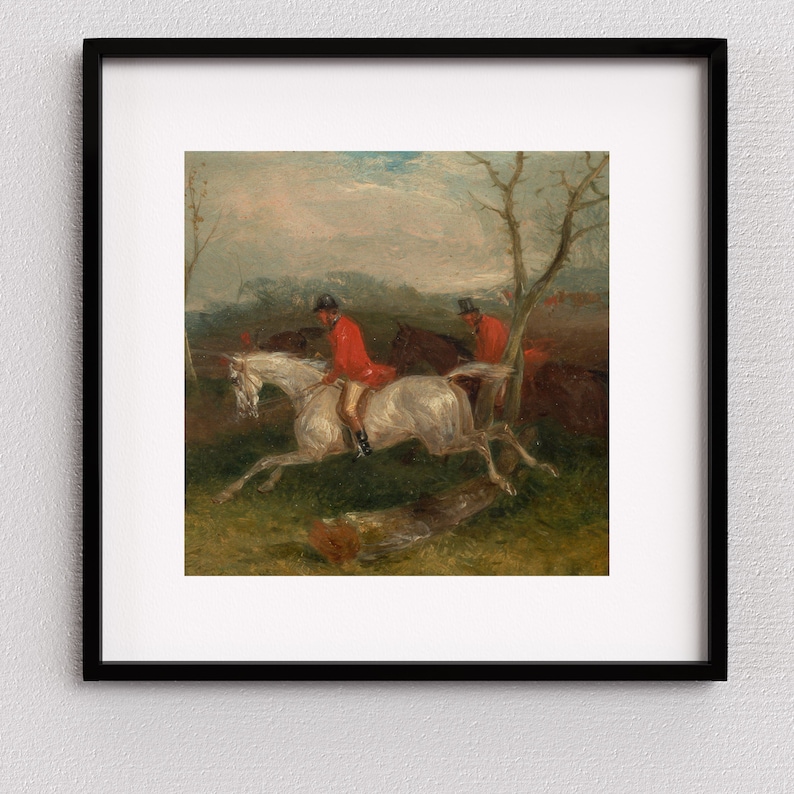 Vintage Fox Hunting Prints - Set of 4 - Wall Decor - Fine Art Paper ...