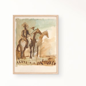 Vintage Abstract Cowboy Artwork Digital Download - Single Image ...