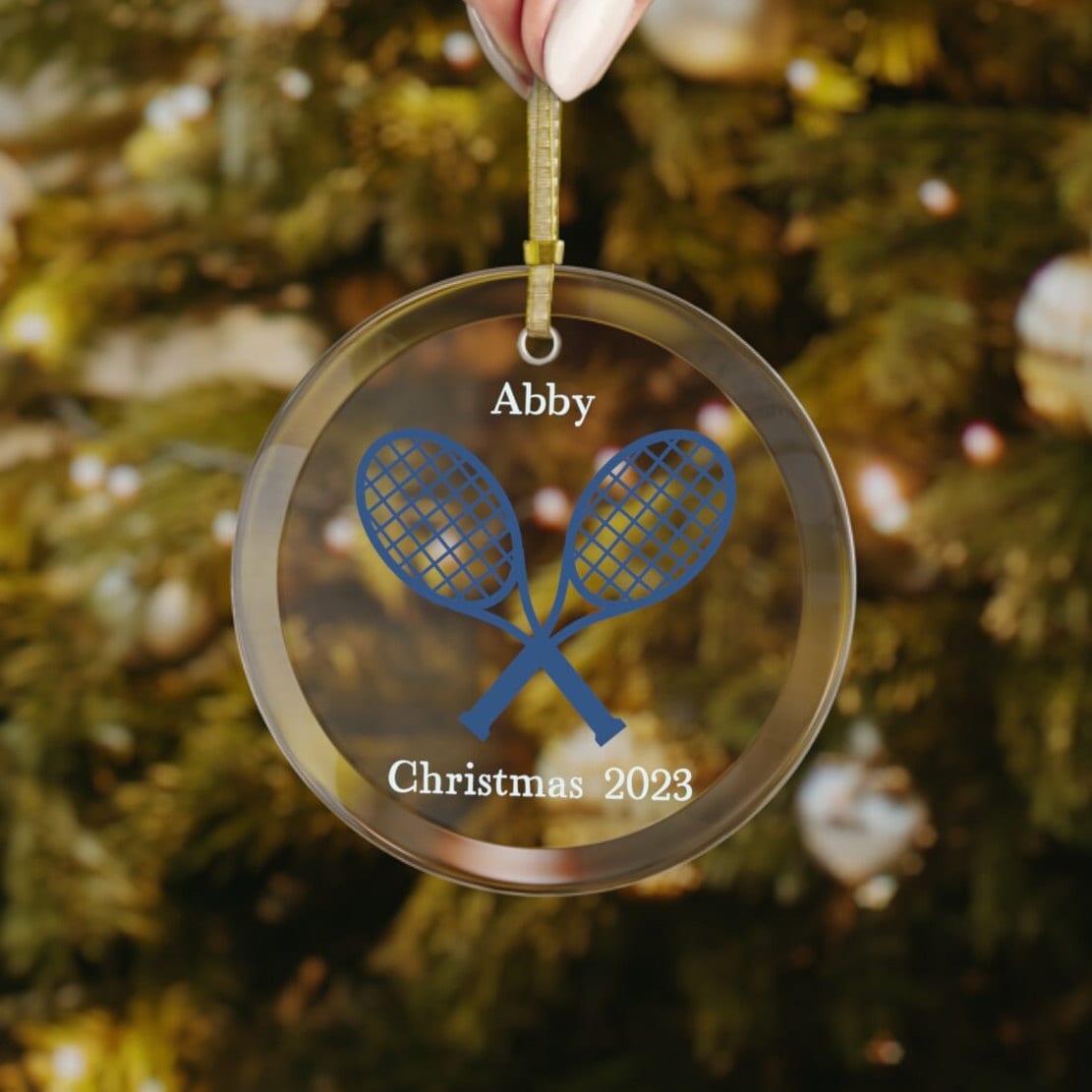 Custom Tennis Ornament, Name and Date Christmas Ornament, Annual ...