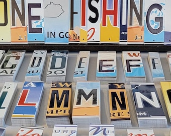 Worn & Faded License Plate Letters and Numbers to Build Your Own ...