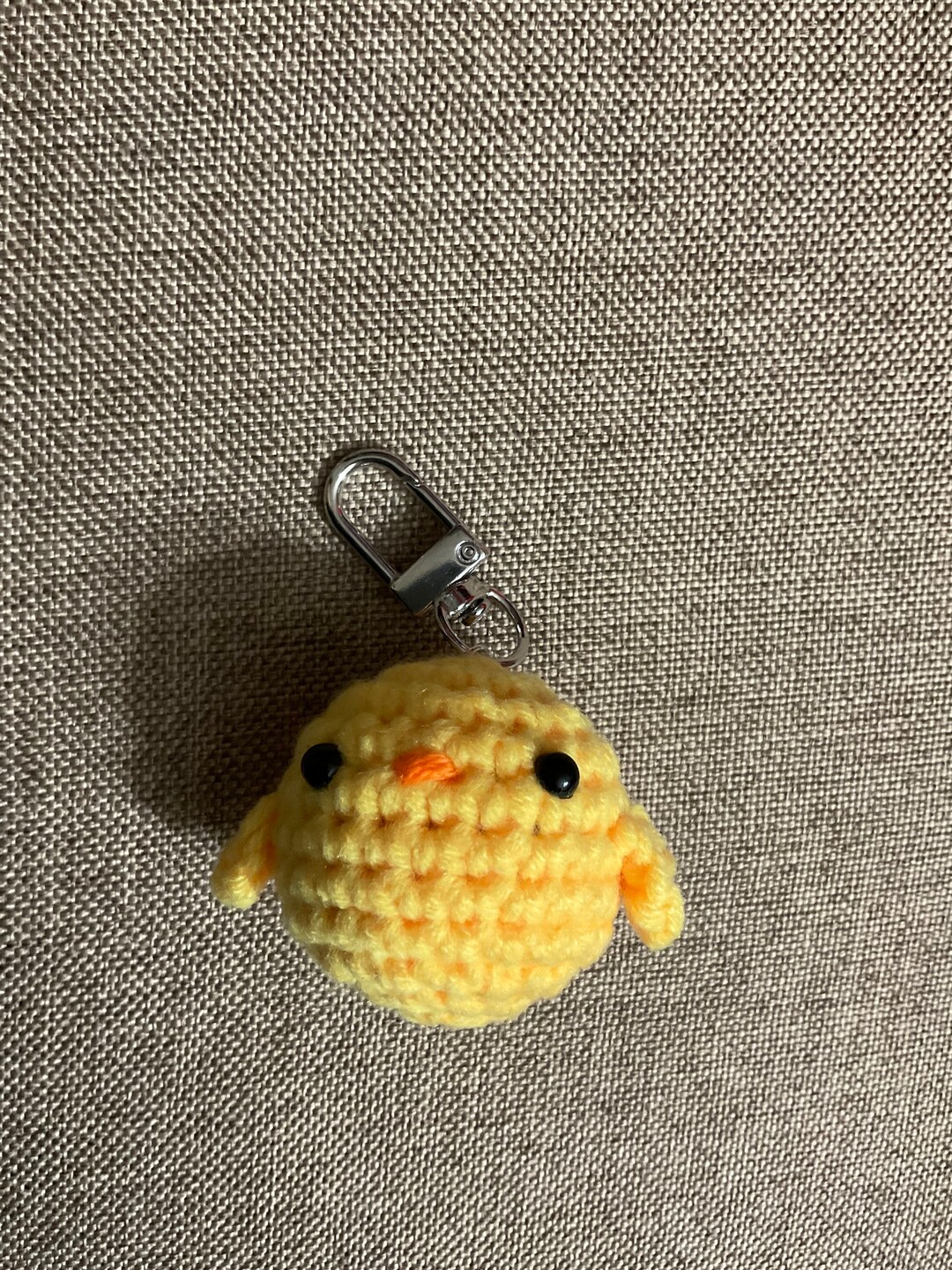 Crochet Baby Chick Chicken Yellow Head Charm Tassel Keychain - Etsy