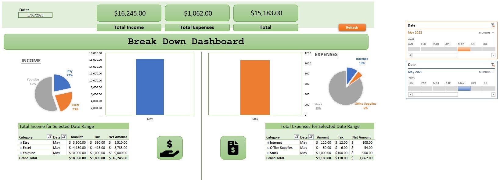 Excel Small Business Income / Expense Tracker & Break Down - Etsy Excel Small Business Income / Expense Tracker & Break Down - Etsy
