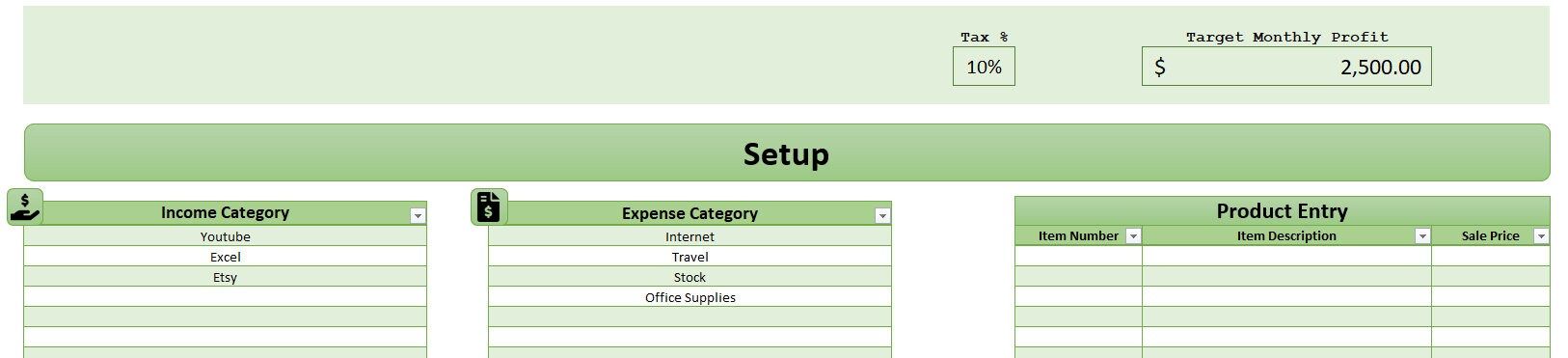 Excel Small Business Income / Expense Tracker & Break Down - Etsy Excel Small Business Income / Expense Tracker & Break Down - Etsy