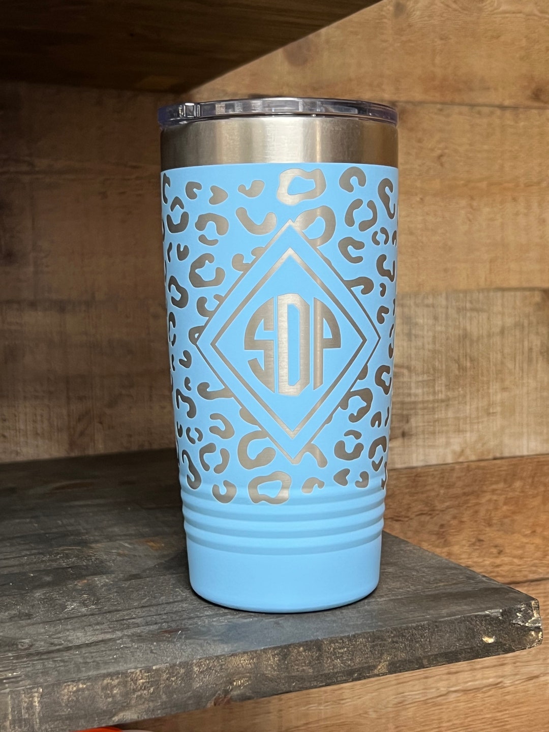 360 Laser Engraved Cheetah Leopard Print Monogrammed 20 Oz ...