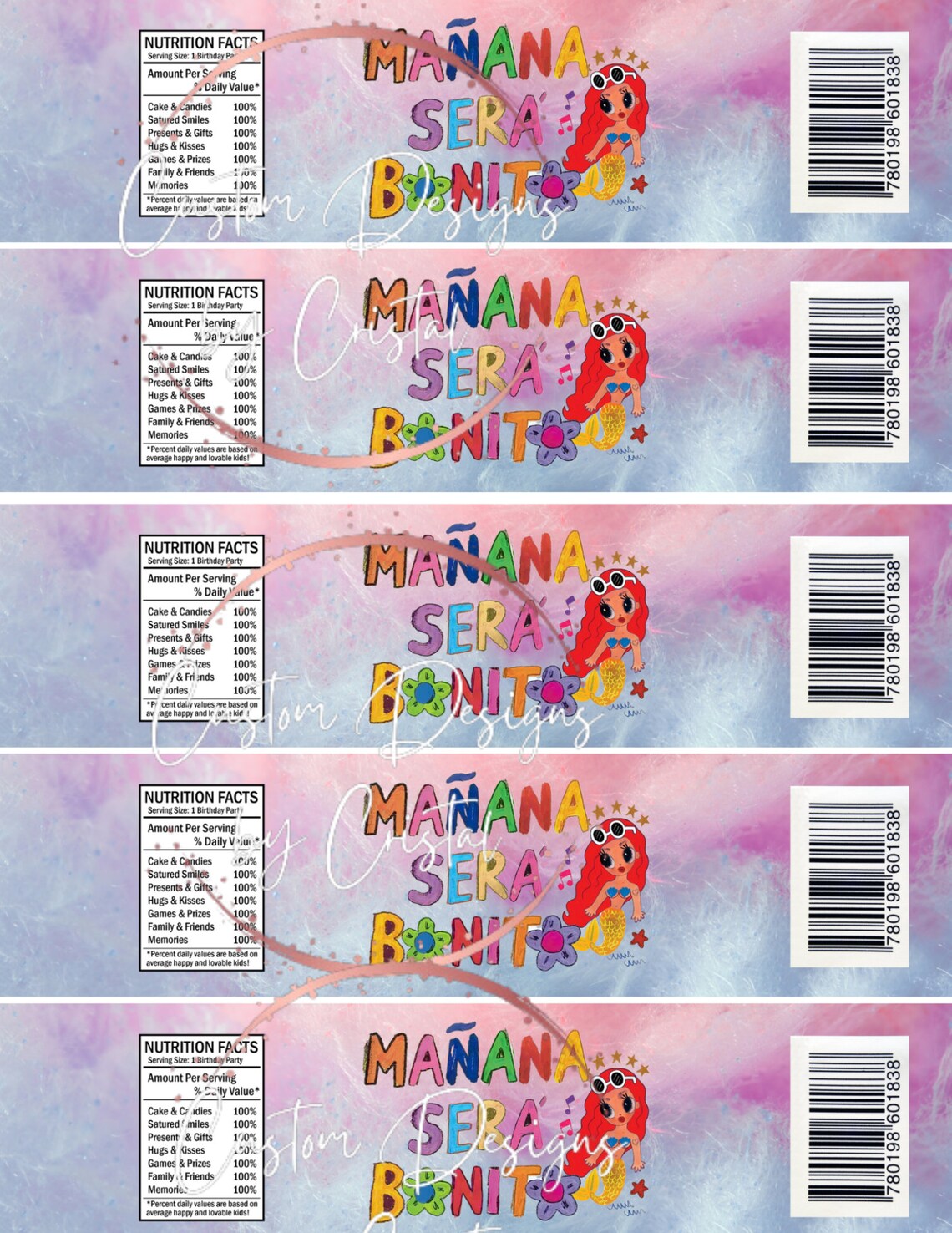 Manana Sera Bonito Water Labels Temoplate - Etsy