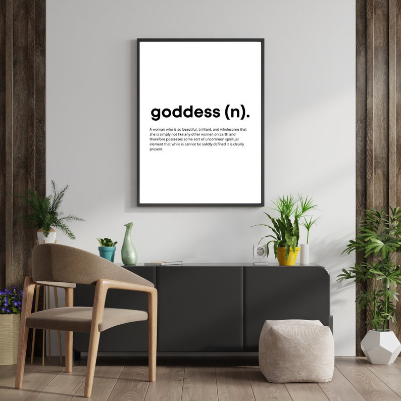 Goddess Definition Print | Definition Wall Art | Printable Goddess ...