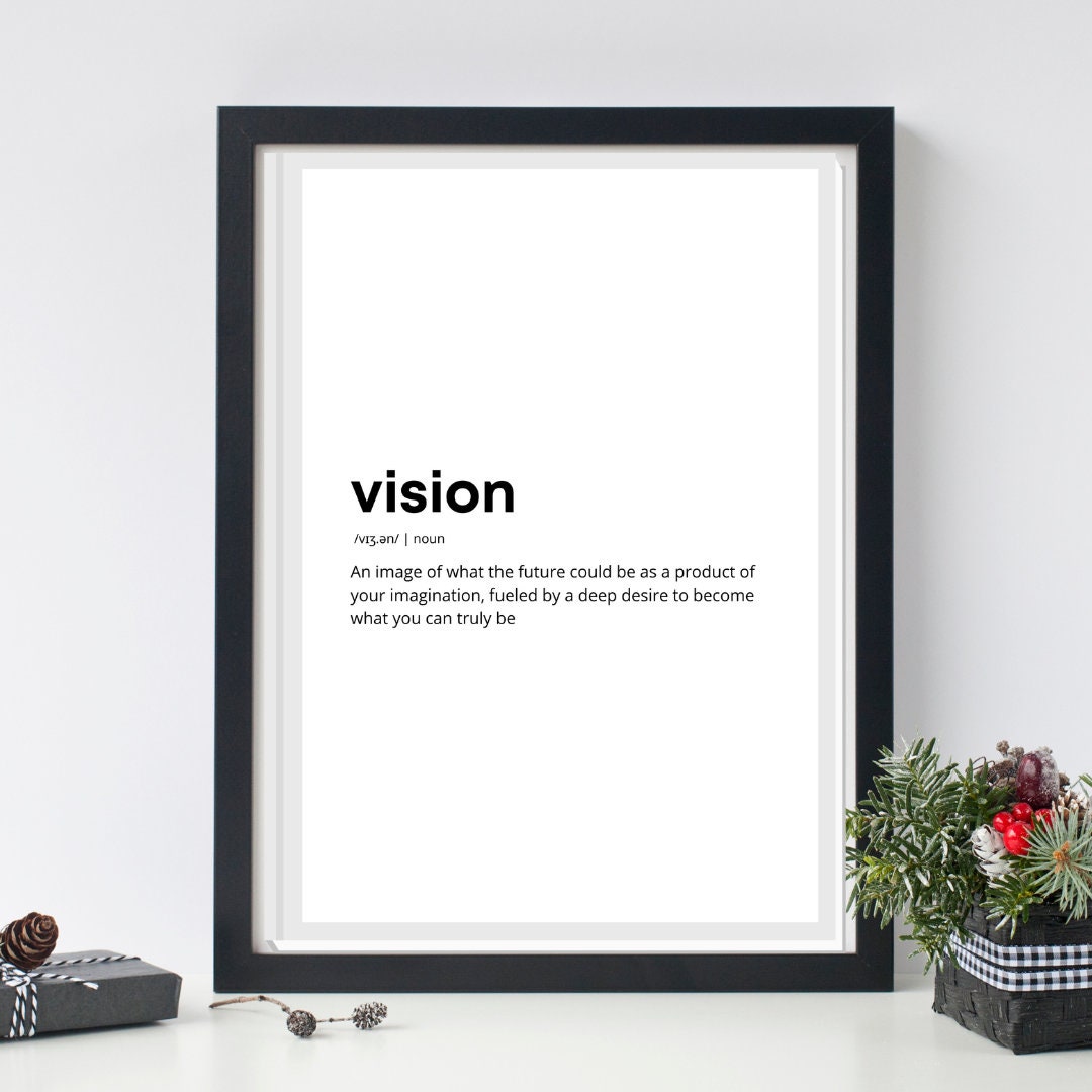 VISION Definition | Printable Wall Art | Digital Download Print | Ready ...