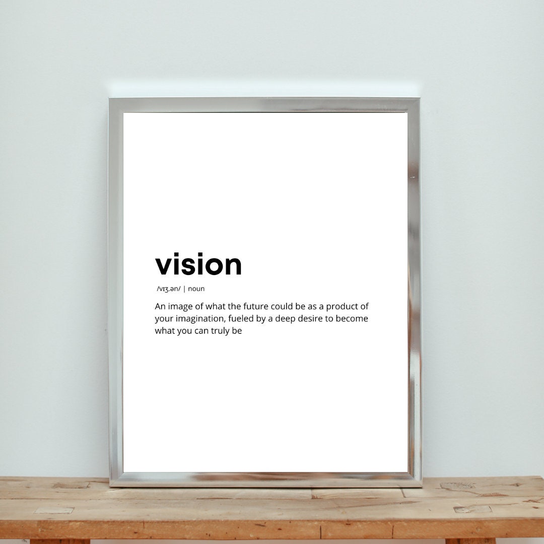 VISION Definition | Printable Wall Art | Digital Download Print | Ready ...