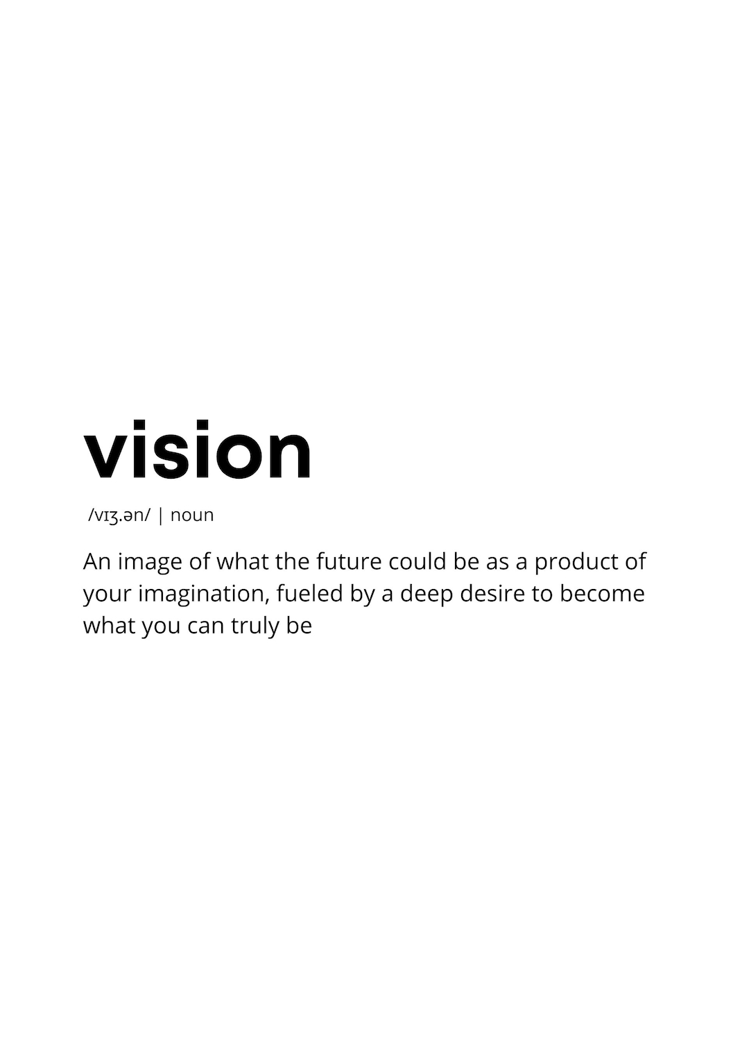 VISION Definition | Printable Wall Art | Digital Download Print | Ready ...