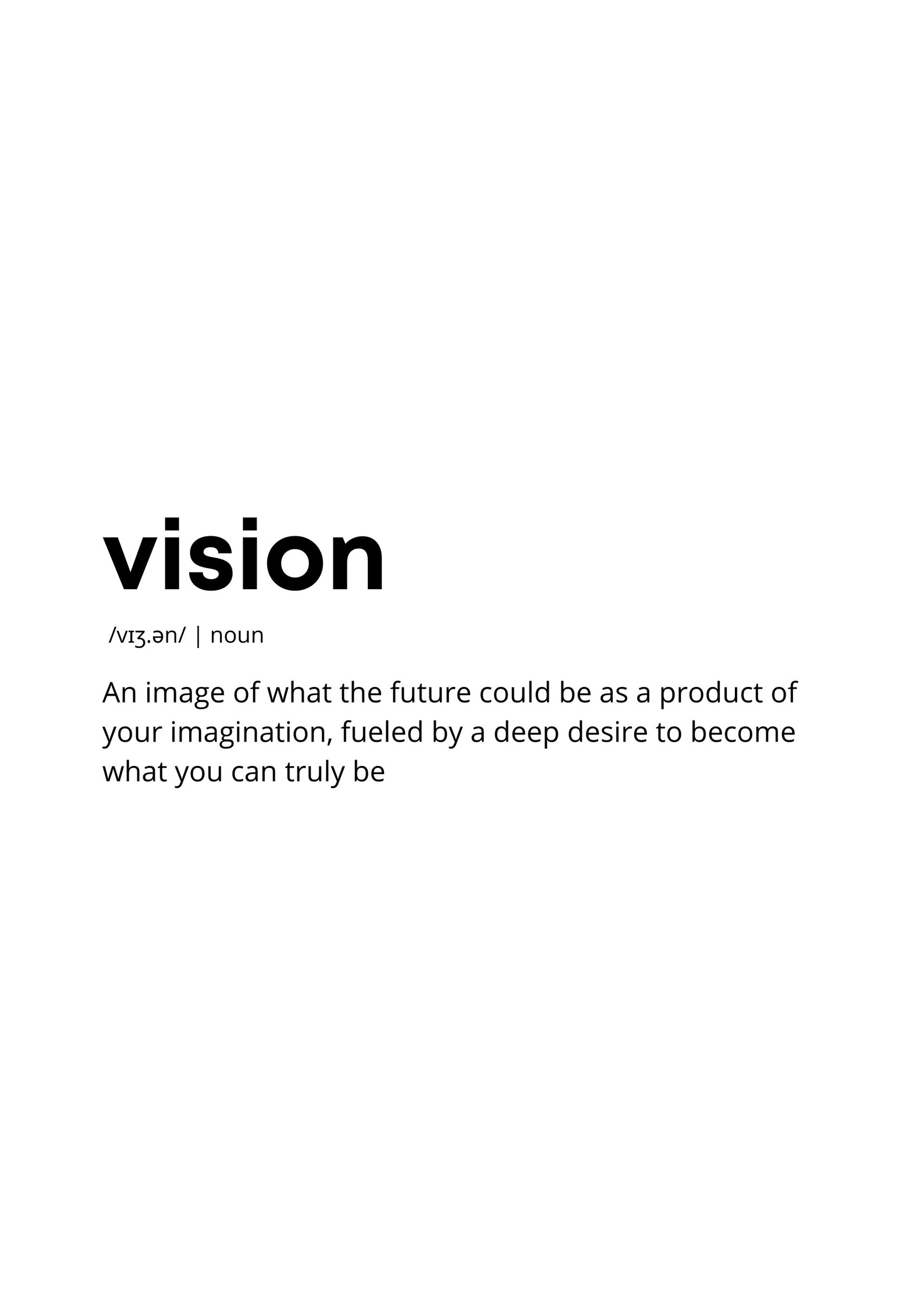 VISION Definition | Printable Wall Art | Digital Download Print | Ready ...