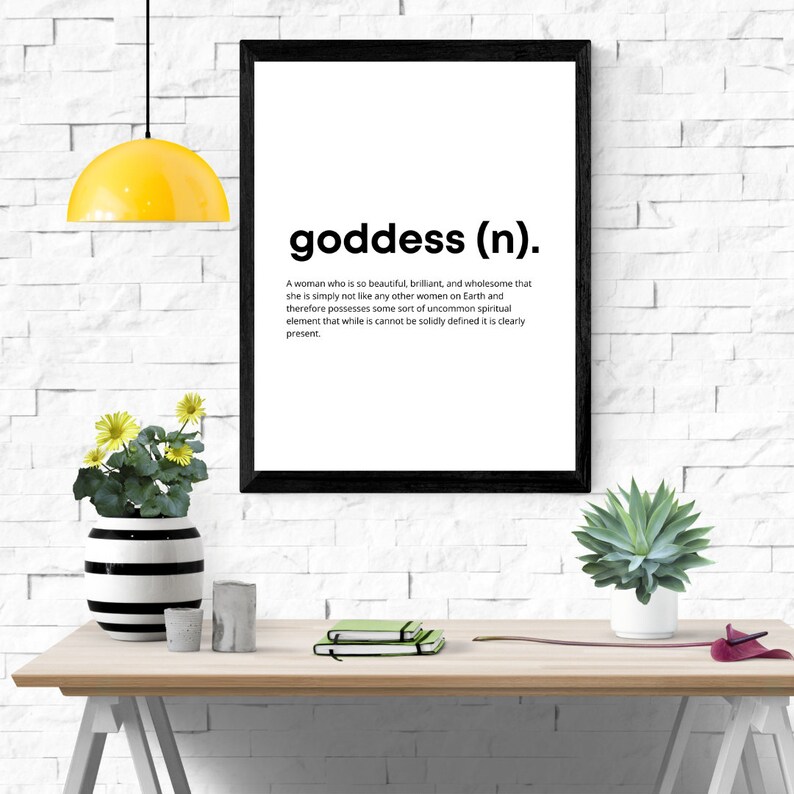 Goddess Definition Print | Definition Wall Art | Printable Goddess ...