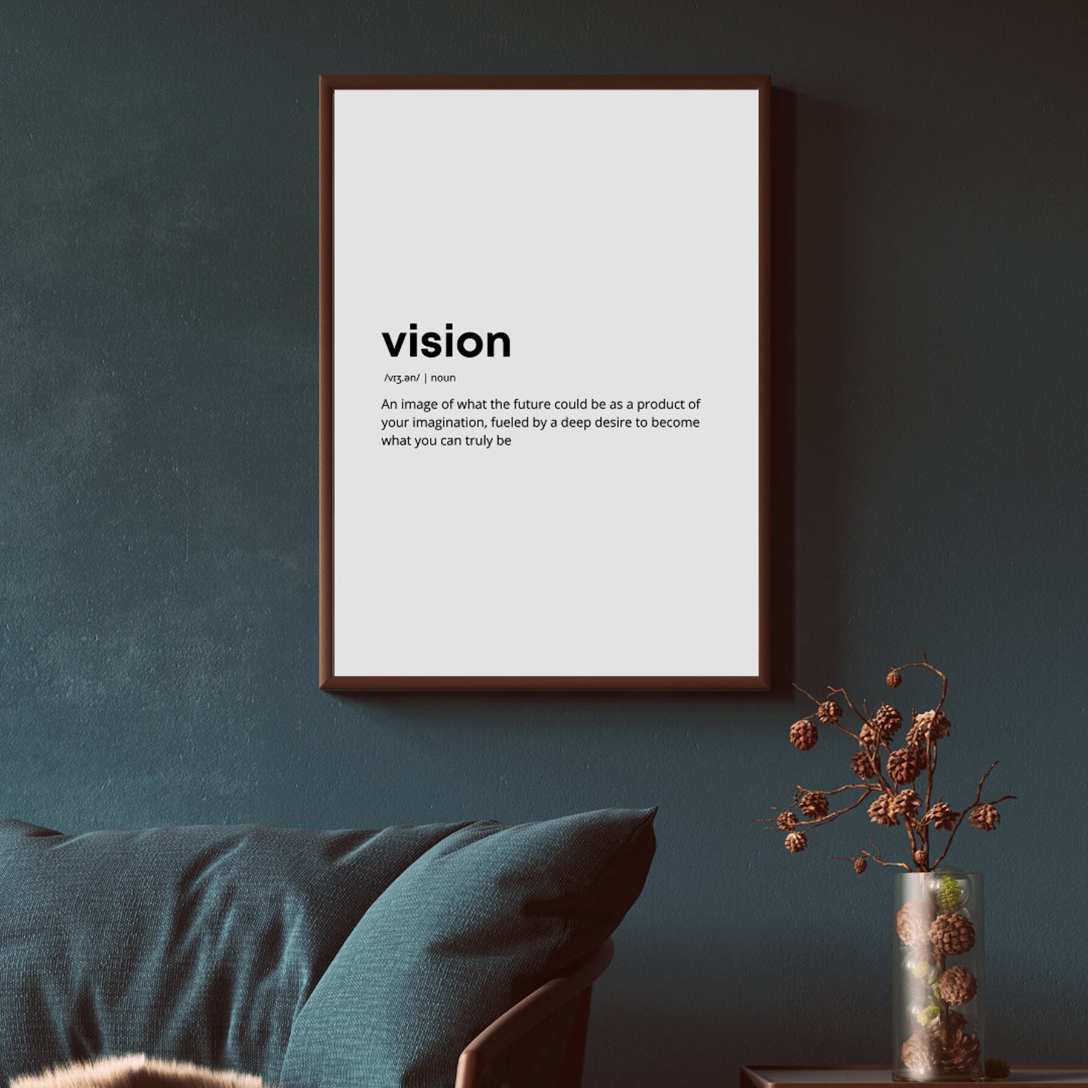 VISION Definition | Printable Wall Art | Digital Download Print | Ready ...