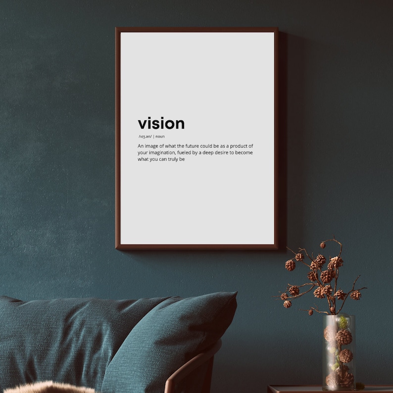VISION Definition | Printable Wall Art | Digital Download Print | Ready ...