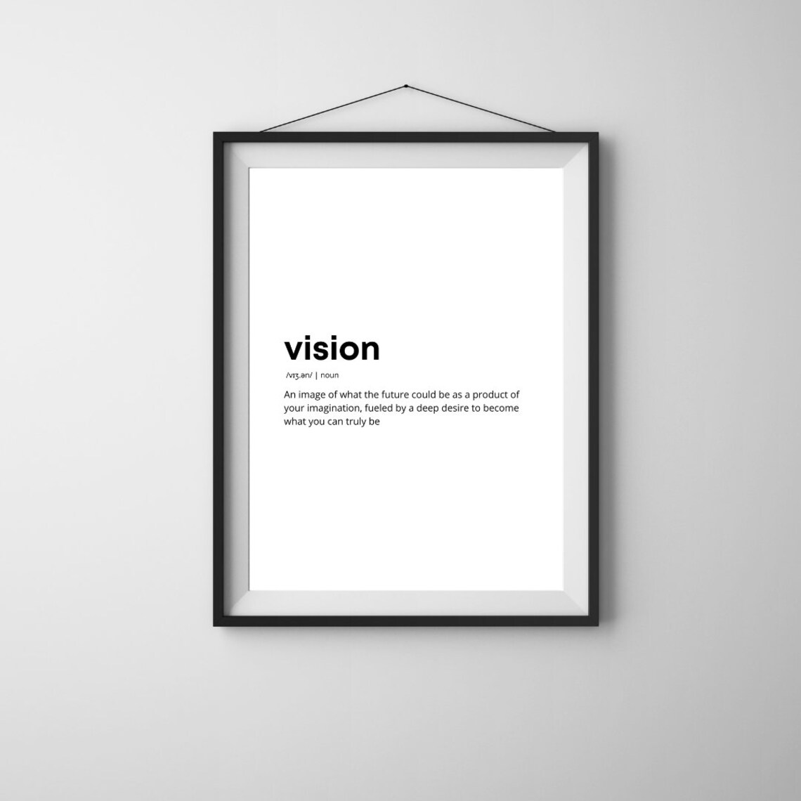 VISION Definition | Printable Wall Art | Digital Download Print | Ready ...