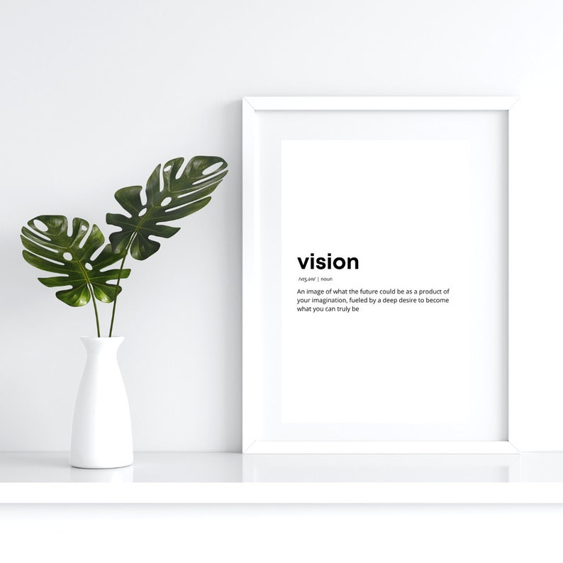 VISION Definition | Printable Wall Art | Digital Download Print | Ready ...