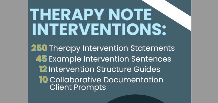 Progress Notes Made Easier: Interventions for Counseling/therapy/mental ...