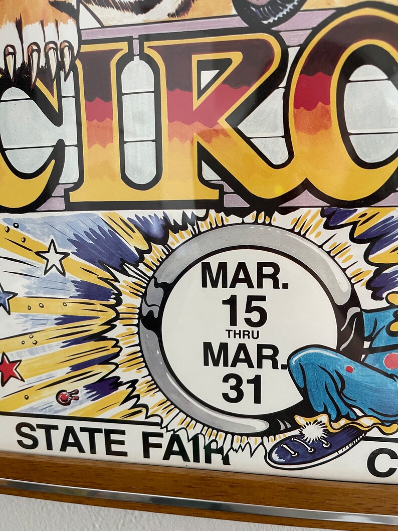 Vintage 1983 Shrine Circus Poster Framed Wall Art - Etsy