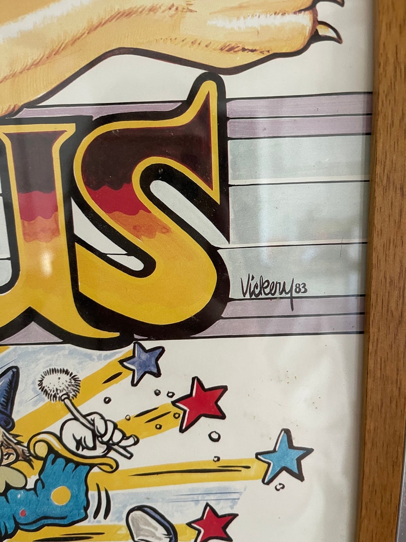 Vintage 1983 Shrine Circus Poster Framed Wall Art - Etsy