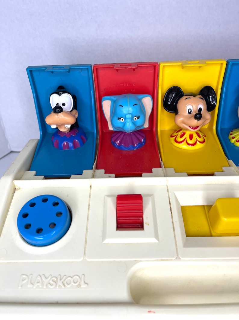 Vintage 80s Playskool Disney Poppin Pals Toy Walt Disney, Mickey Mouse ...
