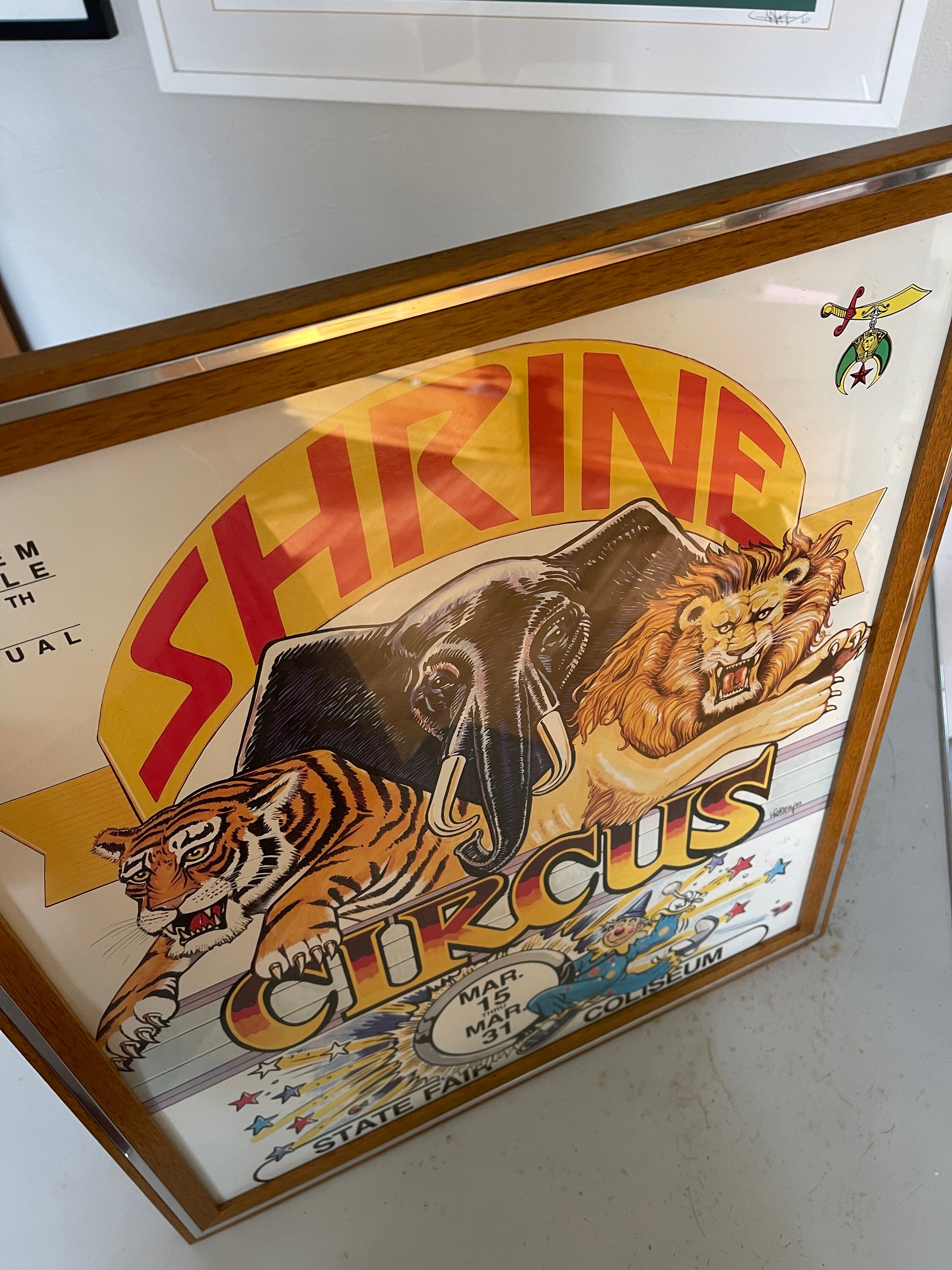 Vintage 1983 Shrine Circus Poster Framed Wall Art - Etsy