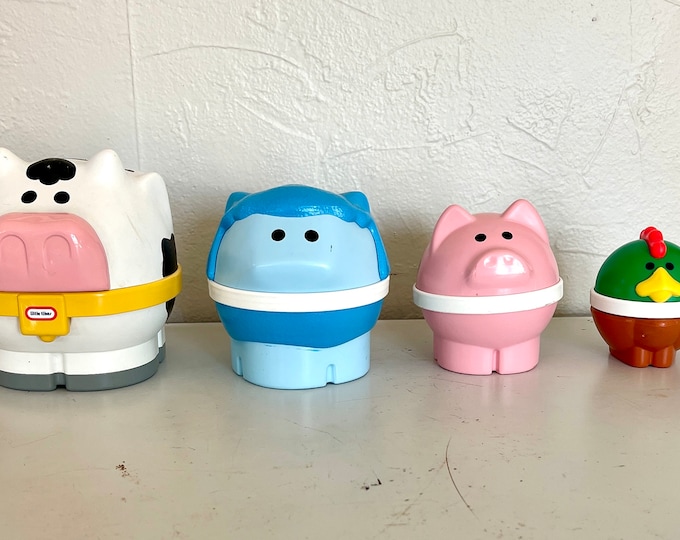 Little Tikes Farm Nesting Animals Stacking Toy Cow, Sheep, Pig, Rooster ...