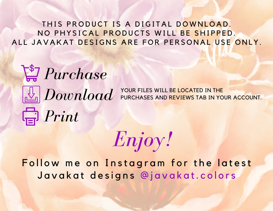 Printable DIY Coloring Bookmarks | Flower Designs | Set of 4 Coloring ...