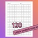 72, 100 and 120 Blank Color Swatch Charts Printable Color Charts for ...