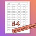 32, 48 and 64 Blank Color Swatch Charts | Printable | Color Charts for ...