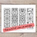Printable DIY Coloring Bookmarks Floral Mandala Design Set of 4 ...
