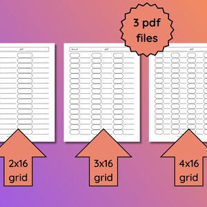 32, 48 and 64 Blank Color Swatch Charts | Printable | Color Charts for ...