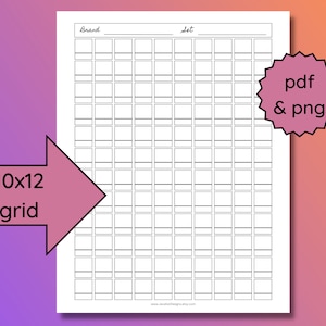 120 Blank Color Swatch Chart | Printable | Color Chart for Colored ...