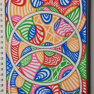 The Three Circles Doodle - Etsy